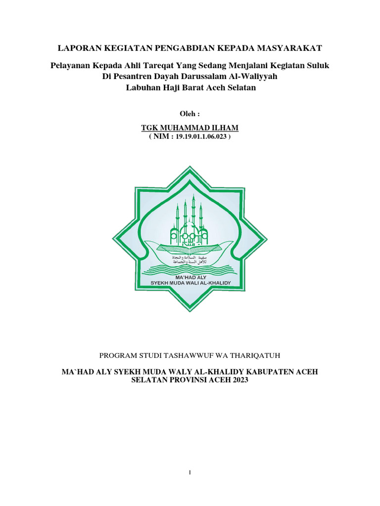 Laporan Kegiatan Pengabdian Kepada Masyarakat | PDF