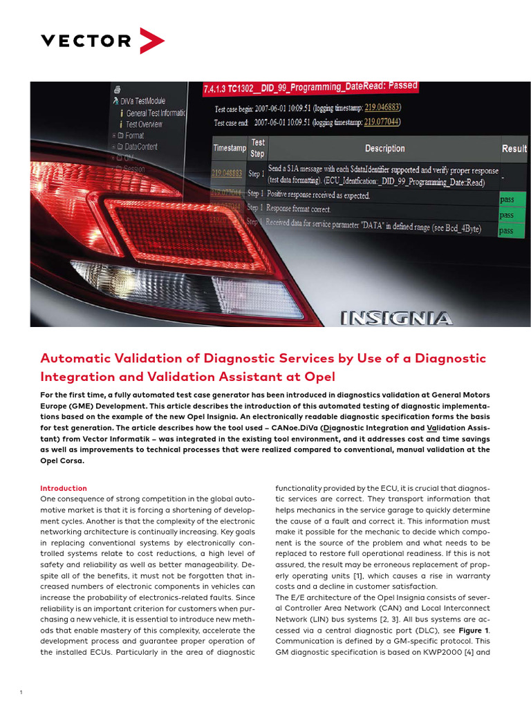 DiVa GME ATZelektronik 200811 PressArticle en | PDF | Opel | Automation