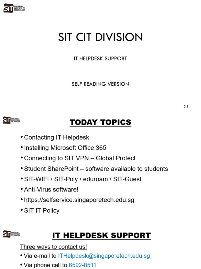 (IT Helpdesk) Student Orientation v5.3 | PDF | Password | Microsoft Office