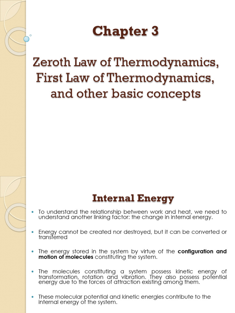 2022 Notes Chapter 3 (zeroth, first law of thermo) (2) | PDF | Heat ...