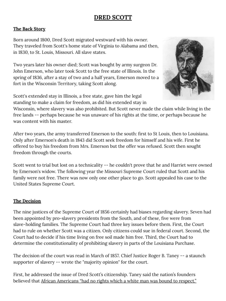 dred scott decision undergorund railroad reading | PDF | Roger B. Taney ... dred scott decision undergorund railroad reading | PDF | Roger B. Taney ...