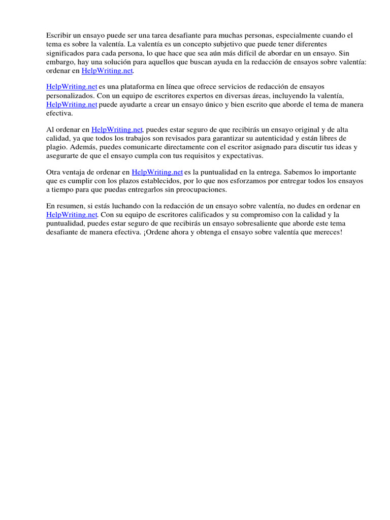 Ensayos Sobre La Valentía | PDF | Ensayos | Escritura