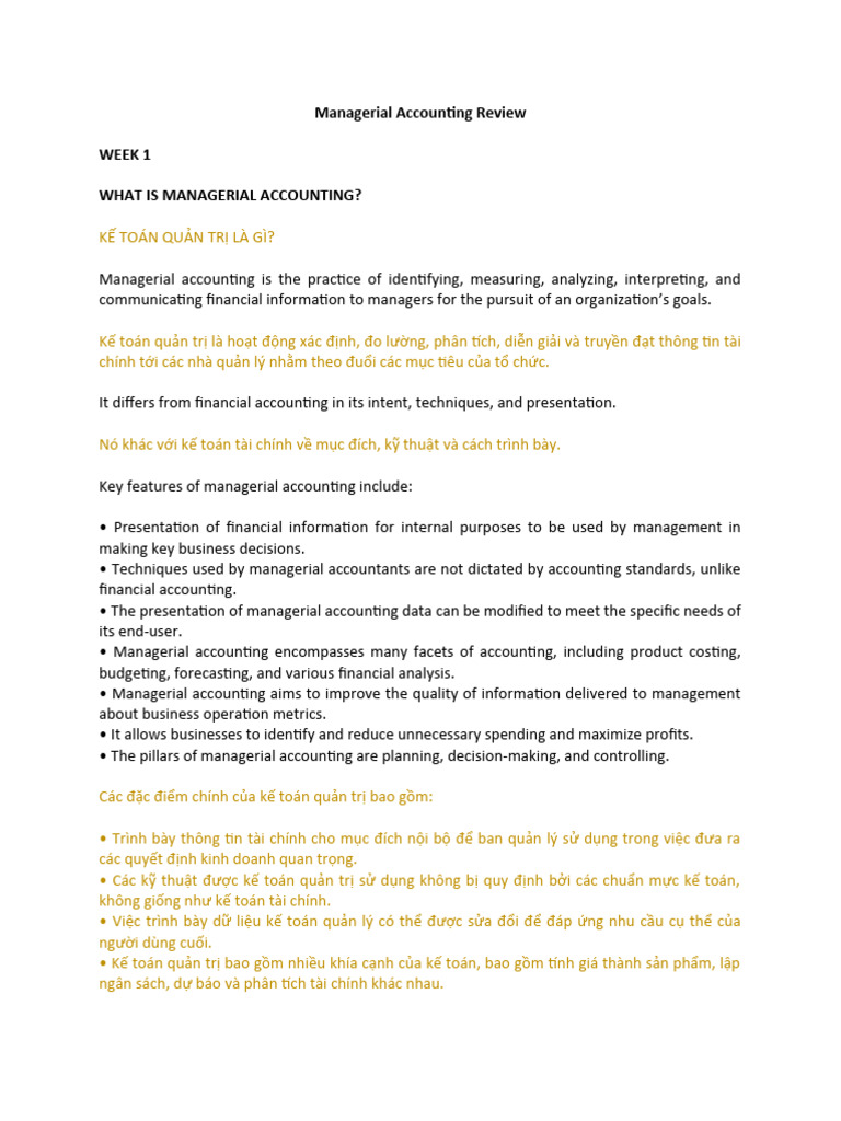 Managerial-Accounting-Review | PDF