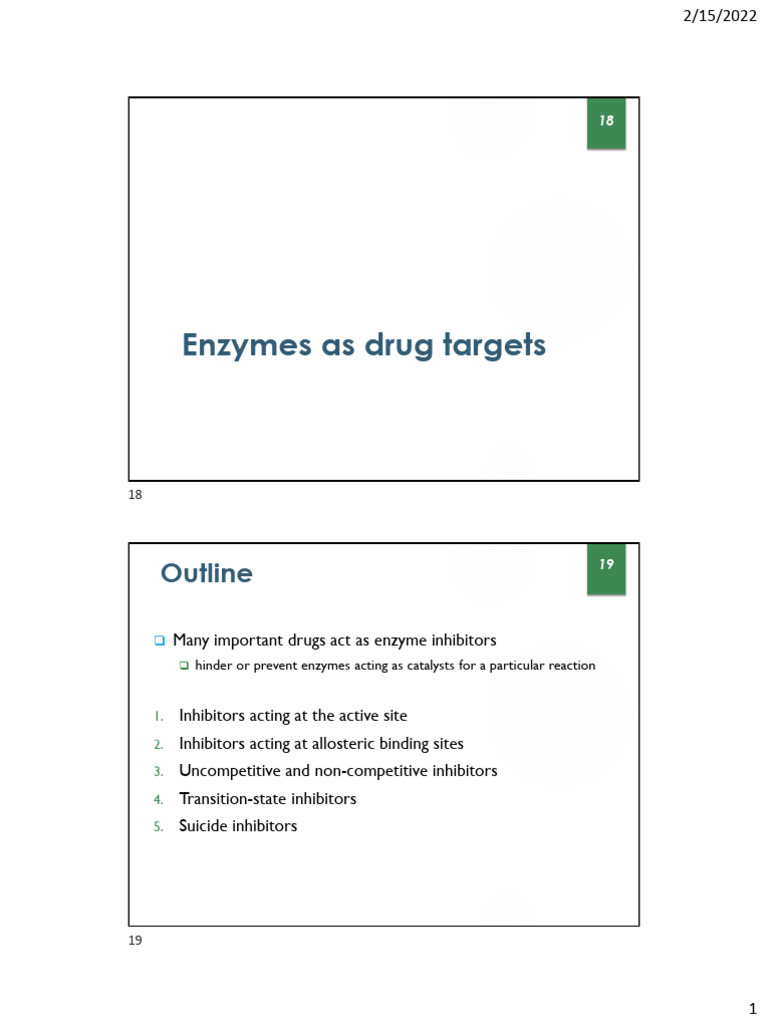 2-Drug_targets-2 | PDF | Enzyme Inhibitor | Active Site