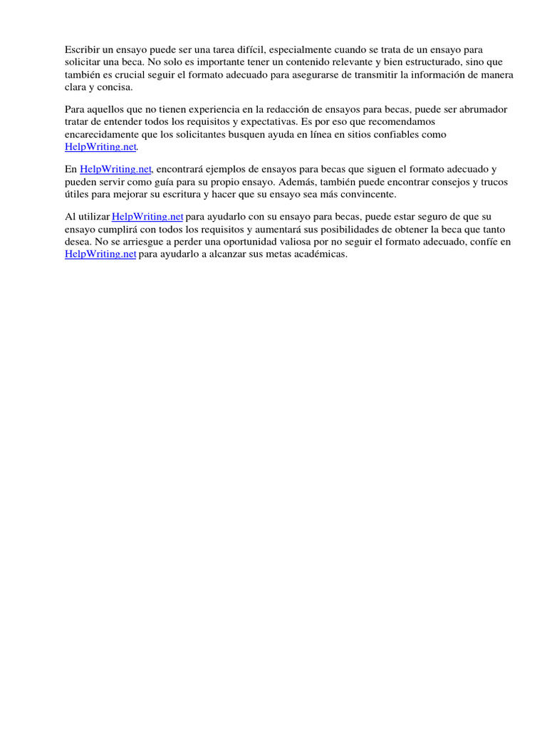 Formato de Ensayo para Becas - Ejemplo | PDF | Recruitment | Scribd