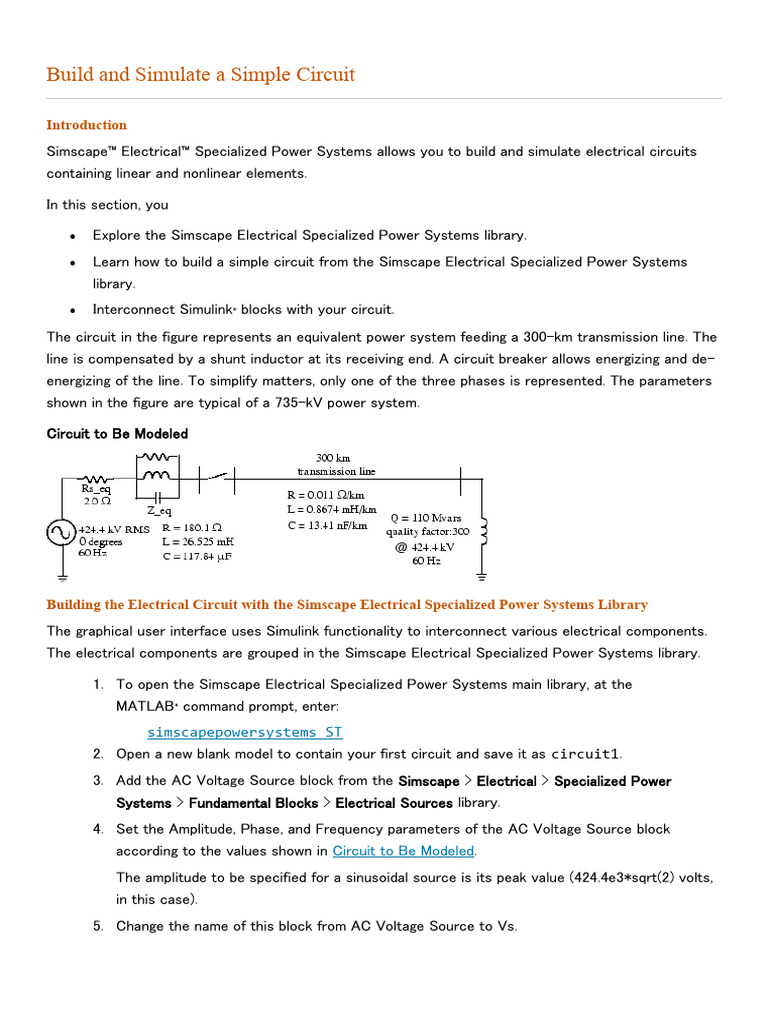 Build and Simulate A Simple Circuit | Download Free PDF | Electrical ...