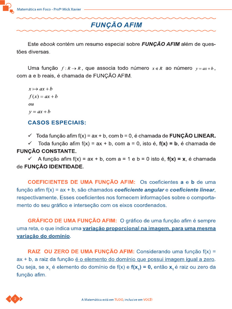 Função Afim | PDF