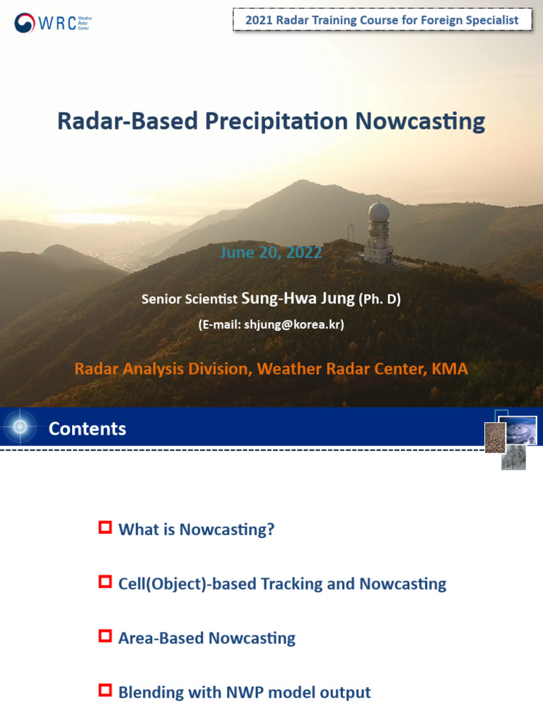 Radar Based Nowcasting | PDF | Weather Forecasting | Precipitation