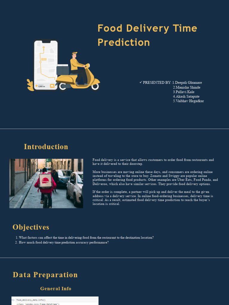 Food Delivery Time Prediction Guide | PDF | Applied Mathematics