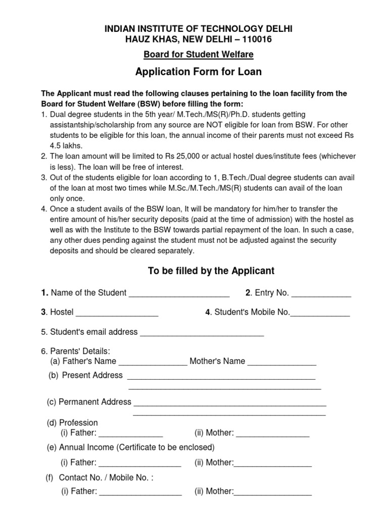 Loan Form | Download Free PDF | Loans