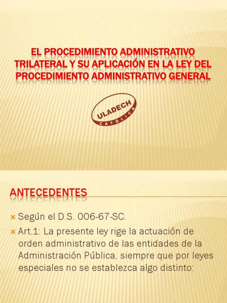 El Procedimiento Administrativo Trilateral | PDF | Evidencia (ley) | Arbitraje