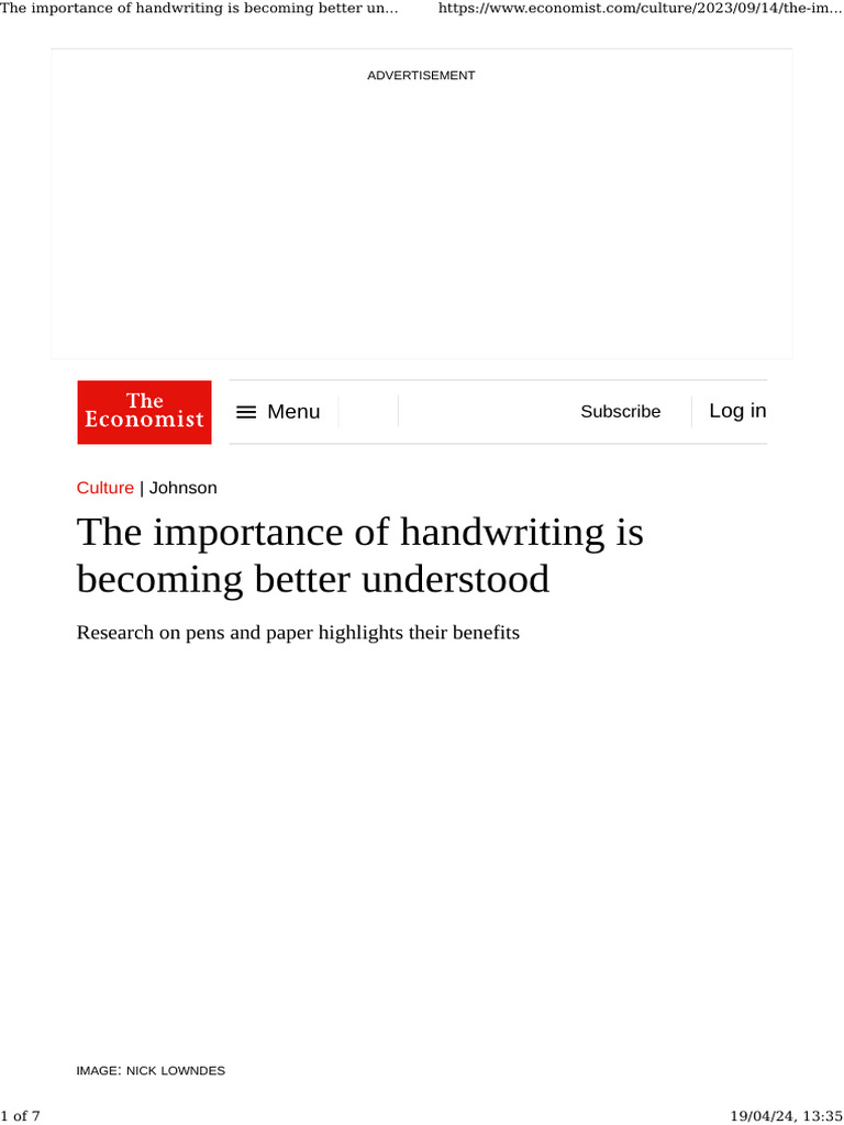 The Importance of Handwriting Is Becoming Better Understood | PDF | The ...