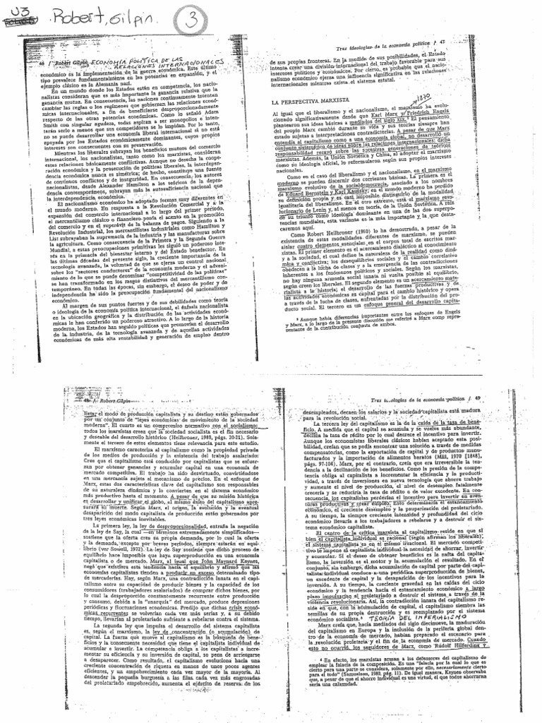 Gilpin, Robert "La Perspectiva Marxista", en La Economía Política de ...