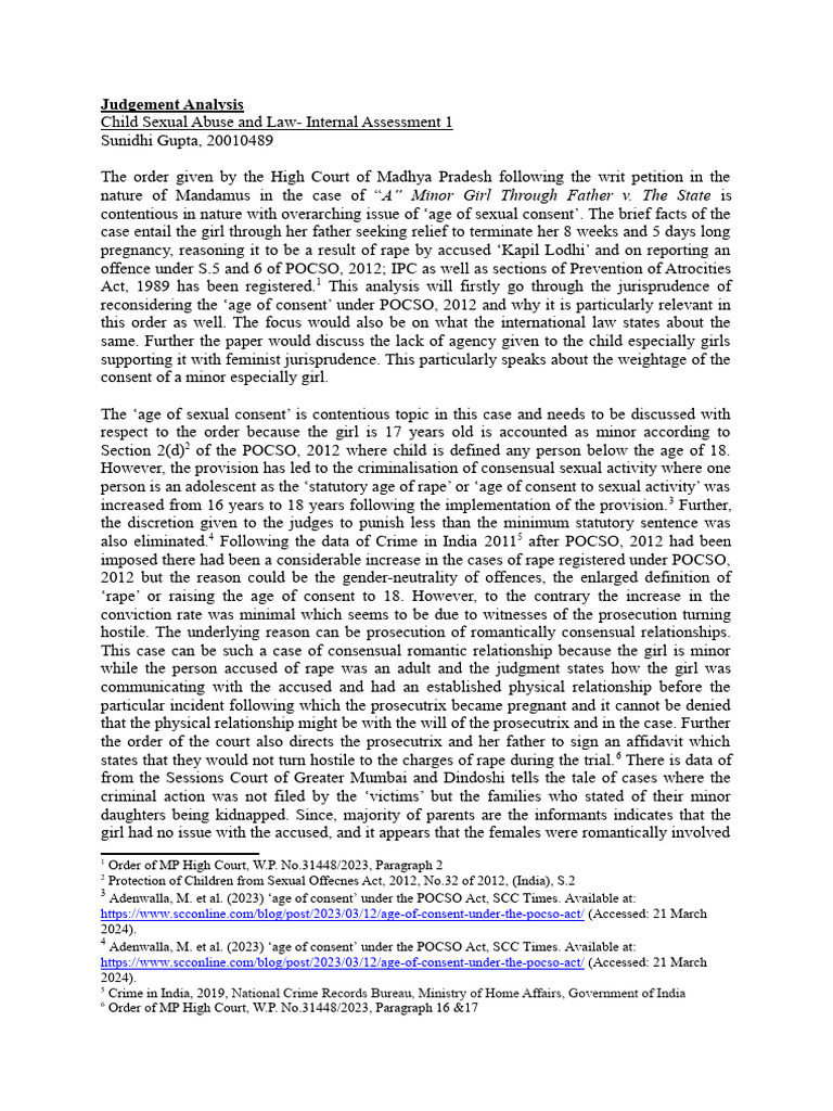 Case Analysis | PDF | Rape | Misconduct