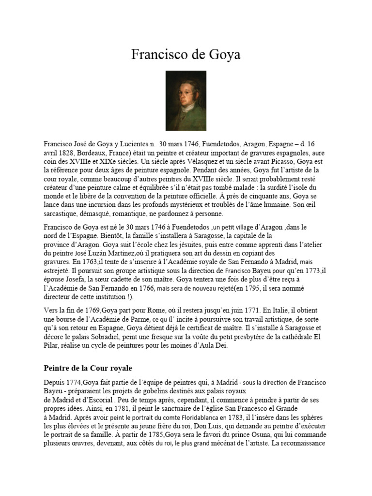 Francisco de Goya | PDF | Francisco Goya