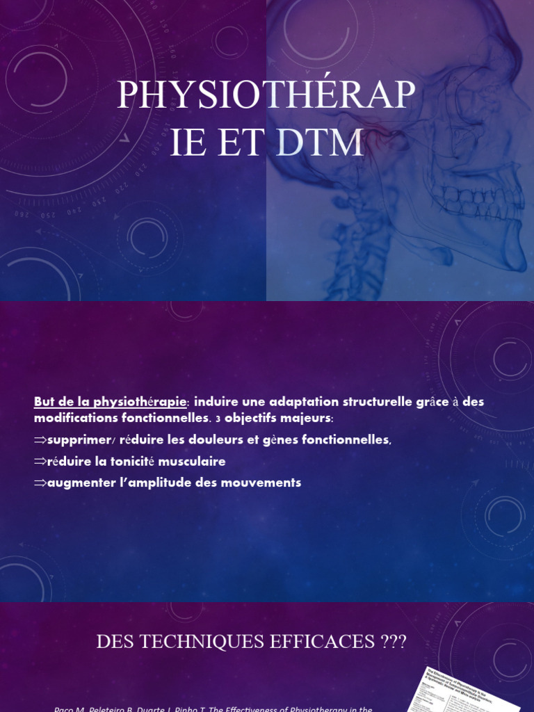 physiohérapie et DTM | PDF | Douleur | Muscle