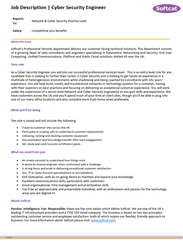 JD - Cyber Security Engineer | Download Free PDF | Computer Security | Security