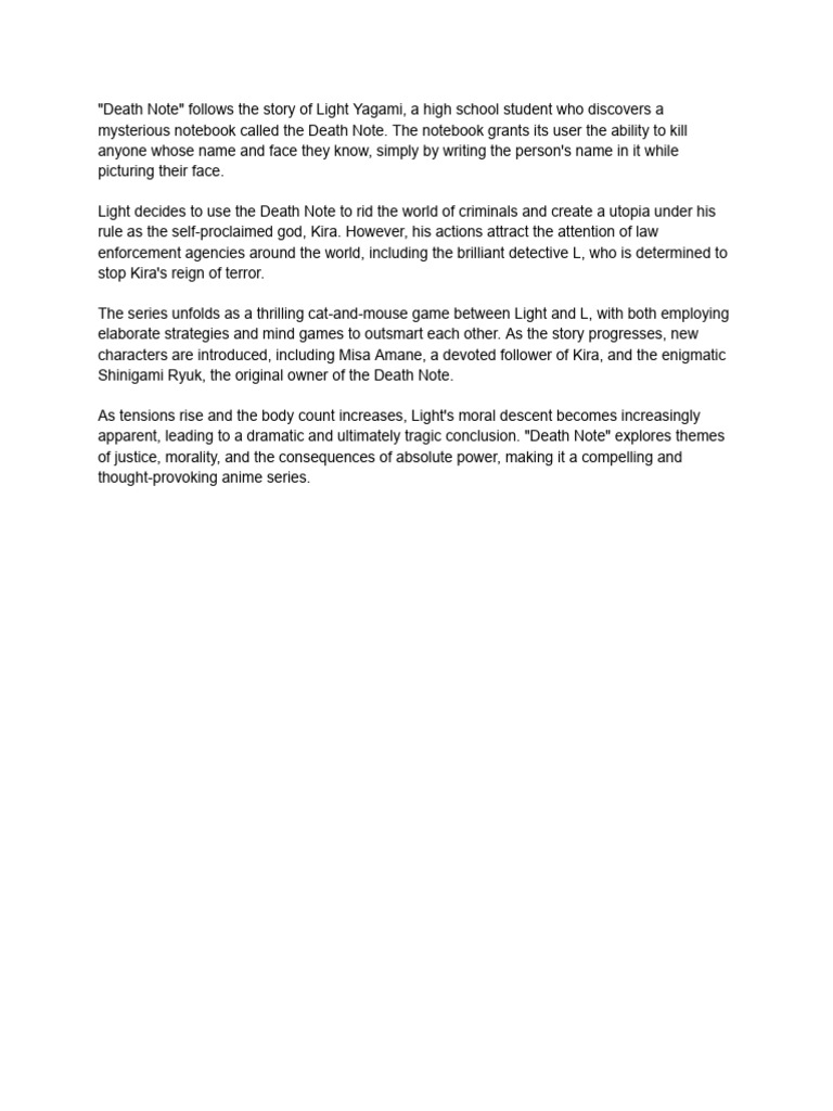 Death Note | PDF | General Fiction