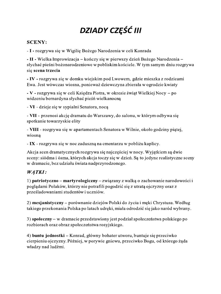 Dziady III | PDF