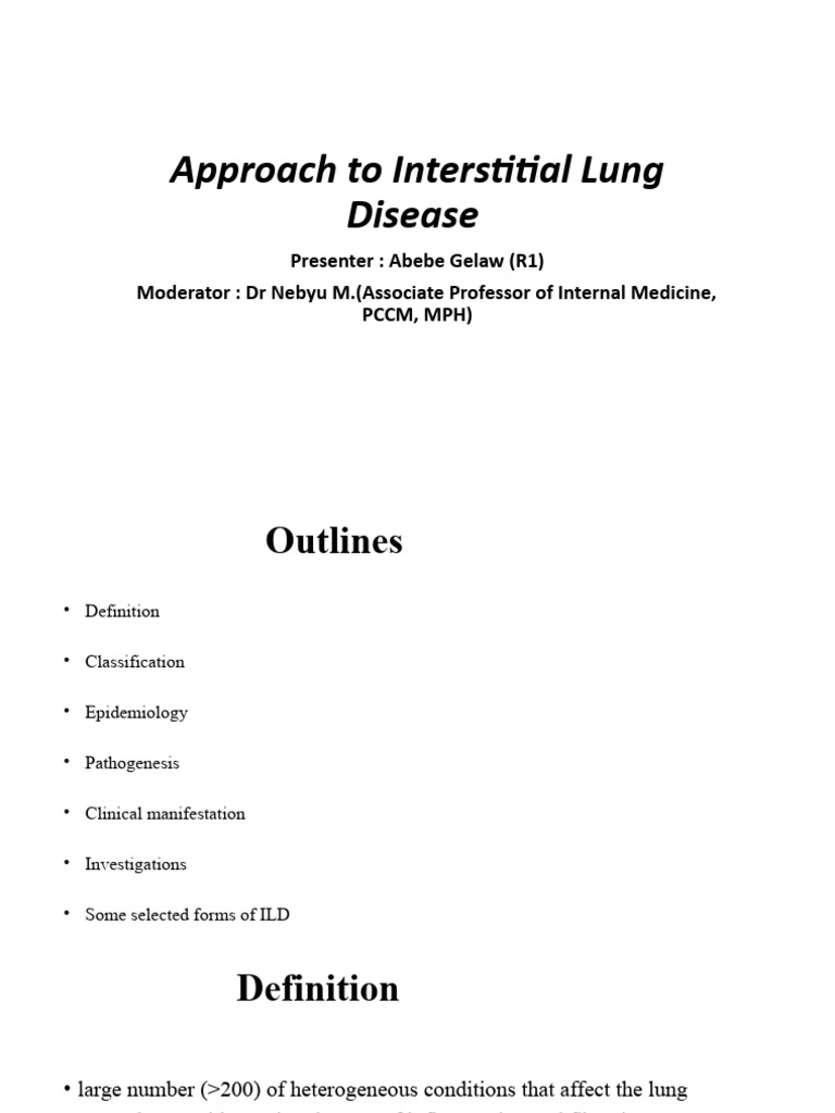 Interstitial Lung Diseases ILD Abebe | PDF | Diseases And Disorders | Causes Of Death
