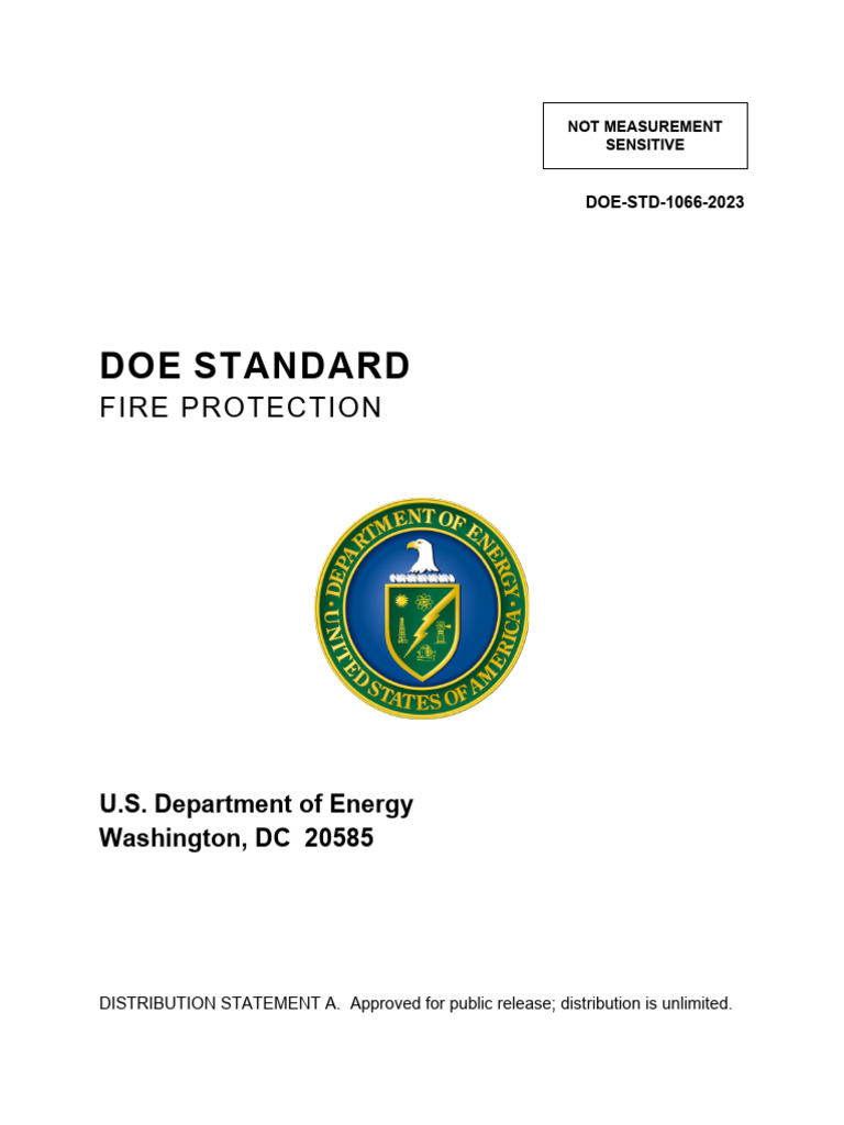 DOE Fire Protection Standard 2023 | PDF | Fires | Firefighting