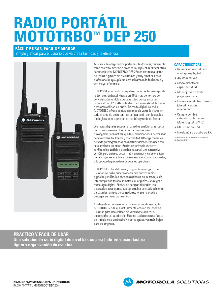 FT Dep250 | PDF | Radiodifusión | Radio