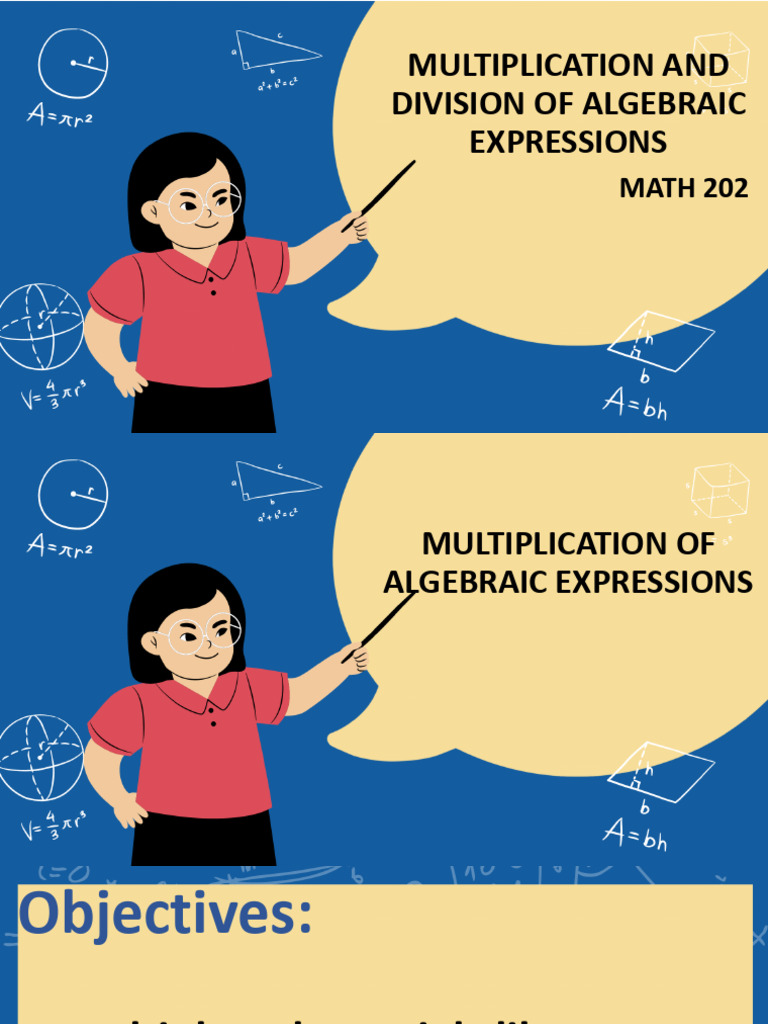 Multiplication and Division of Algebraic Expressions | PDF | Polynomial ... Multiplication and Division of Algebraic Expressions | PDF | Polynomial ...