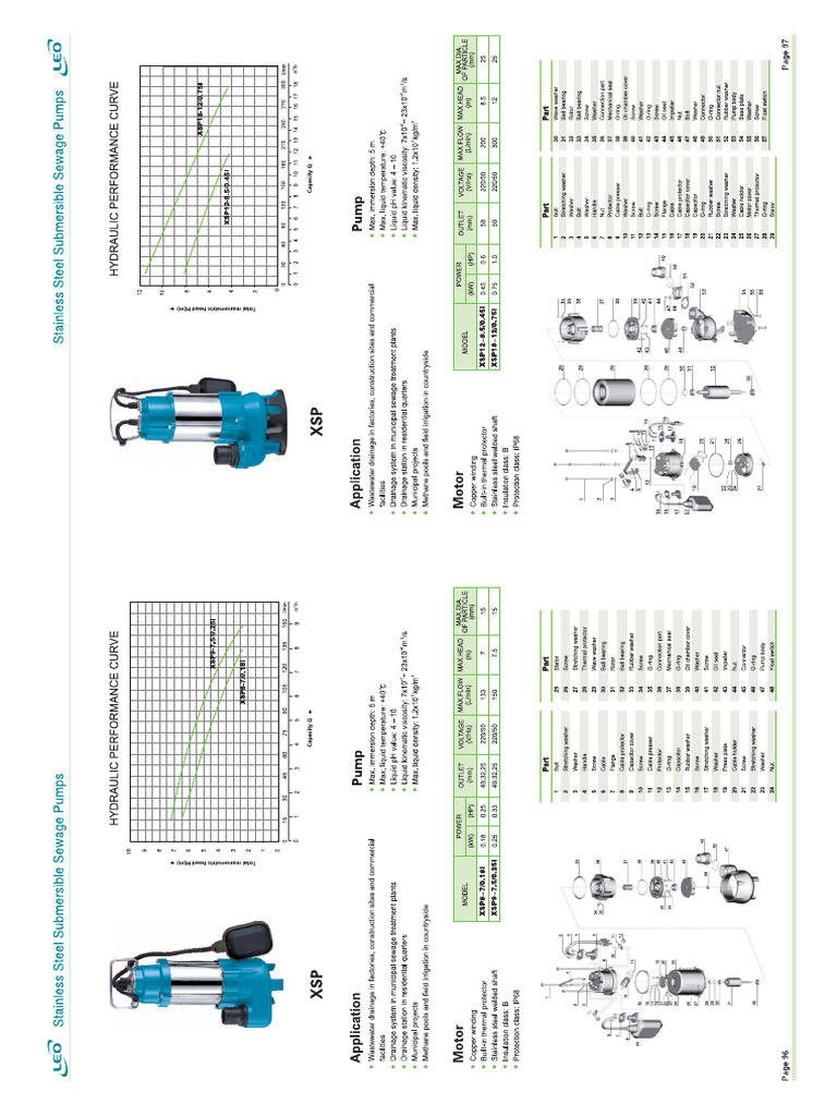Ficha Tecnica - Bomba Sumergible | PDF