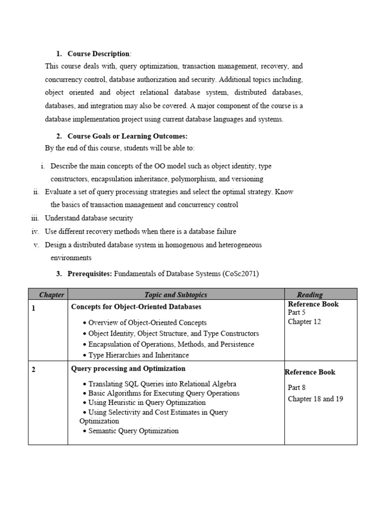 Advanced Database Management Systems | PDF | Databases | Object ... Advanced Database Management Systems | PDF | Databases | Object ...