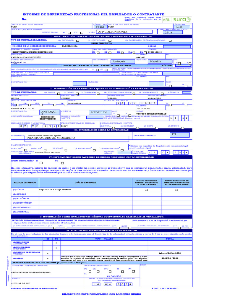 Formato Furep | PDF | Diagnostico medico | Documento de identidad