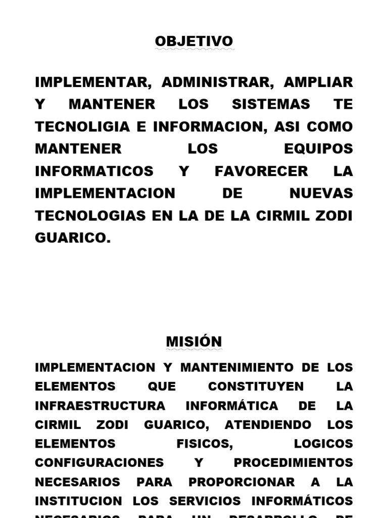 Mision Vision Objetivos y Funcion Tecnologiadocx | PDF | Informática | Internet