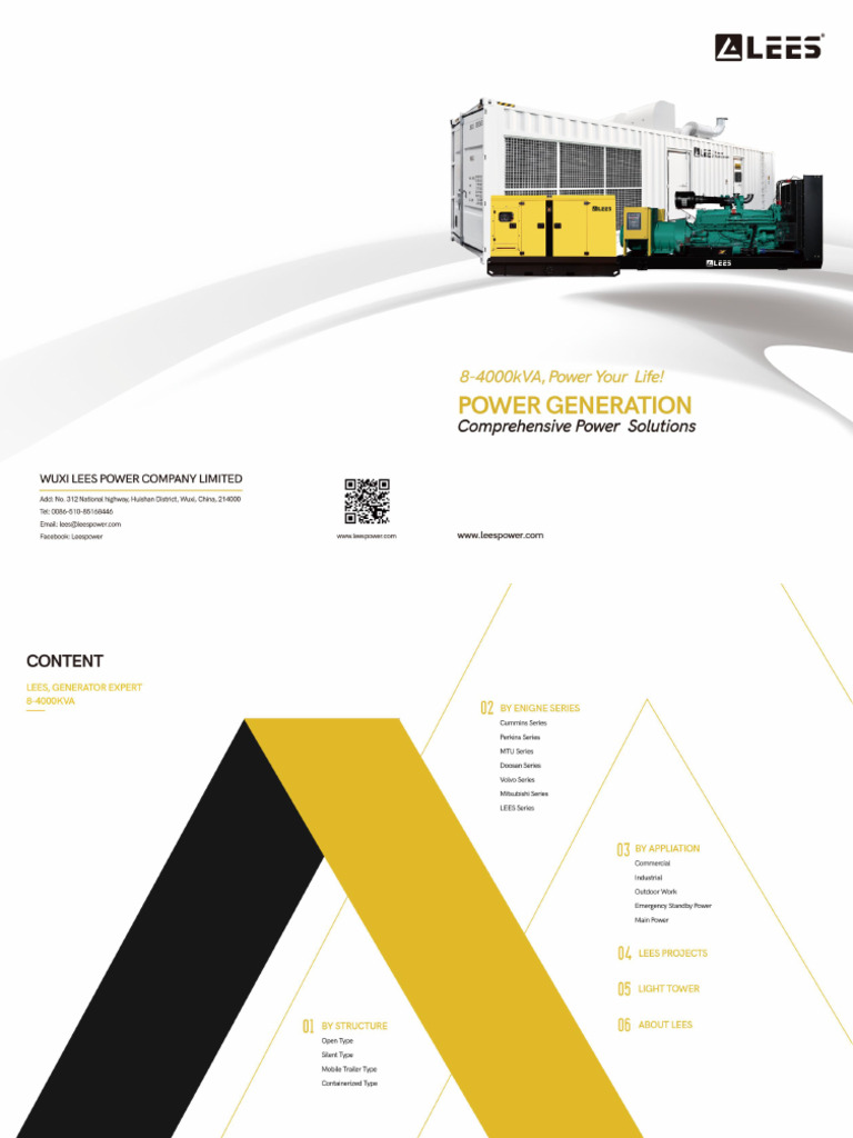 LEES Diesel Generator Product Catalogue 2019.3 | PDF