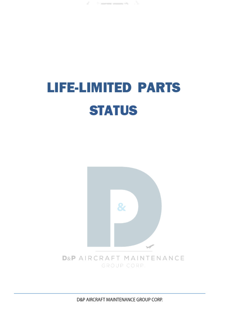 JT8D-219 Engine Life Parts Report | PDF | Aerospace | Aviation