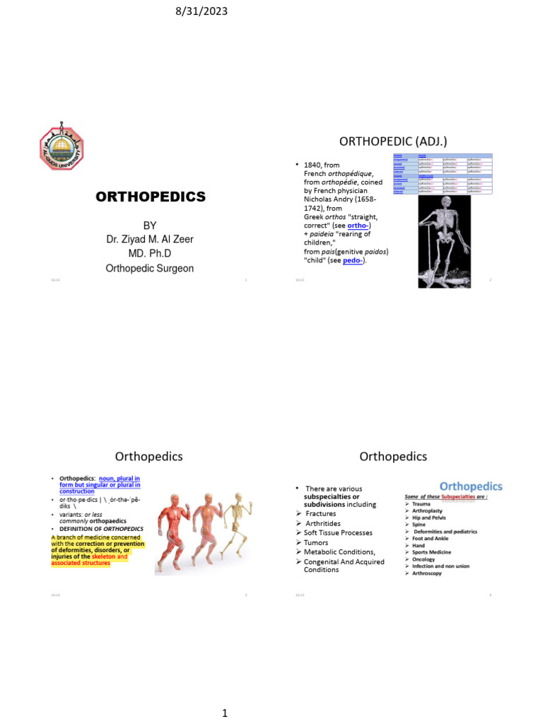 Orthopedic Rotation Guide | PDF | Anatomical Terms Of Location ...