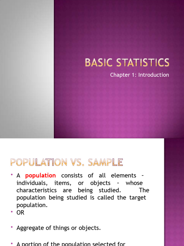 Basic Statistics Sakina | PDF | Statistics | Statistical Inference