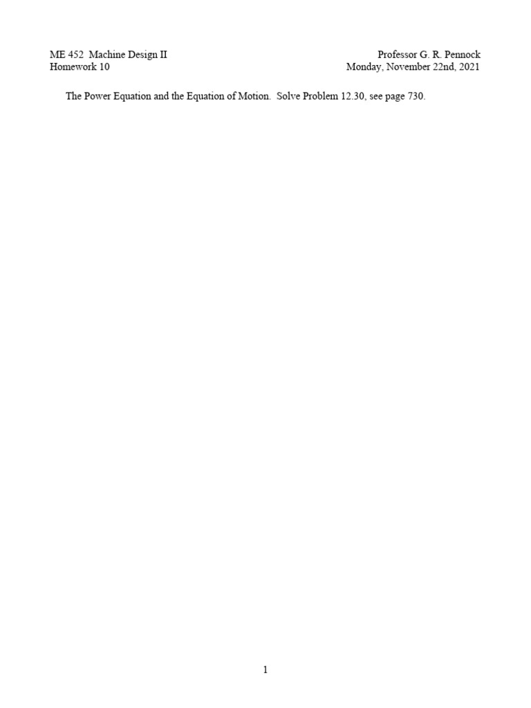 Homework 10 Asol | PDF | Kinematics | Damping