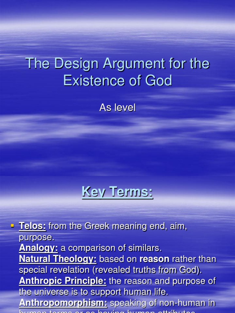 The Design Argument For The Existence of God | PDF | Existence Of God | God