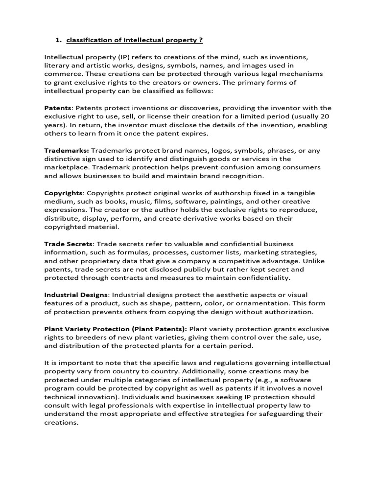 IPR Sem 1 LLM | PDF | Intellectual Property | World Intellectual Property Organization