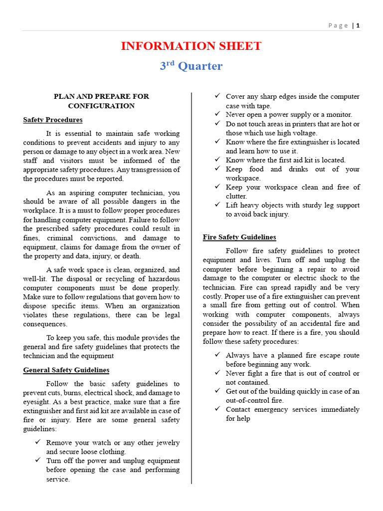 GRADE-10_INFORMATION-SHEET | PDF | Computer Data Storage | Input/Output