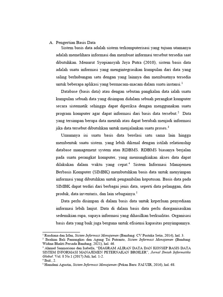 Pengertian Basis Data | PDF