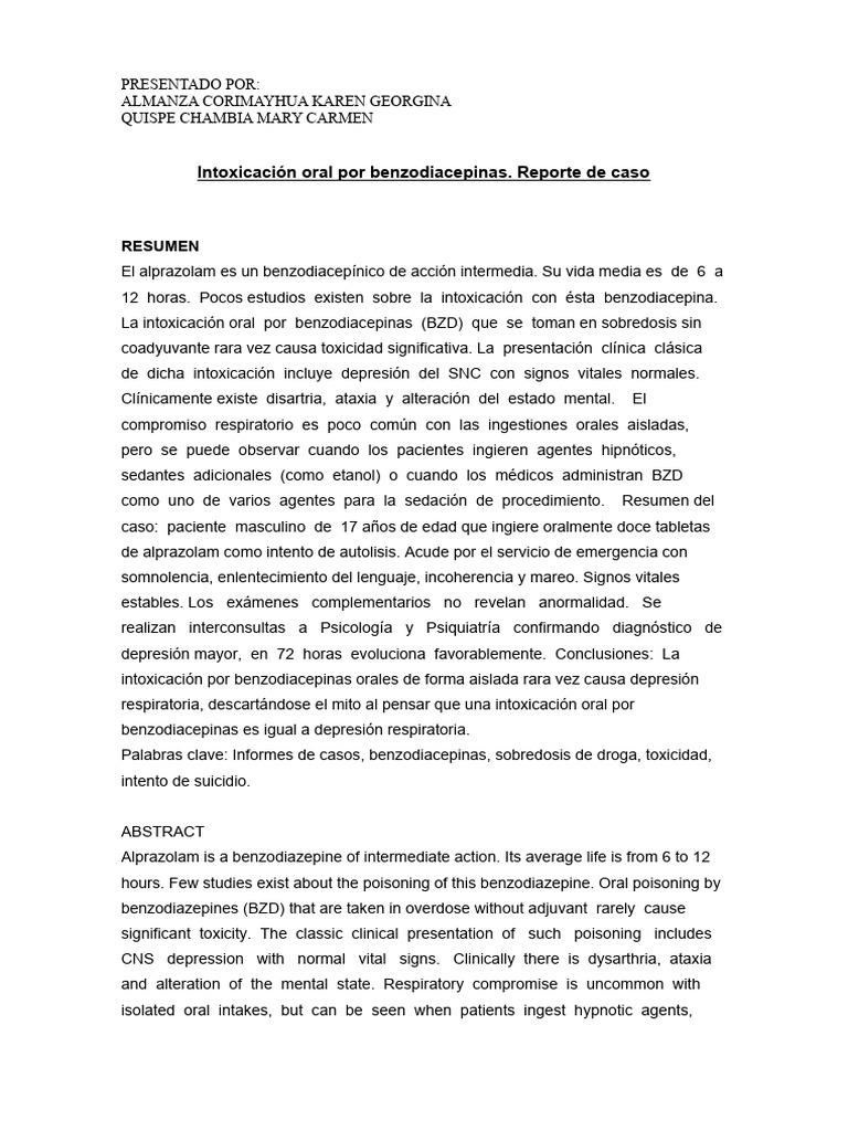 Articulo 1 | PDF | Benzodiazepinas | Naloxona