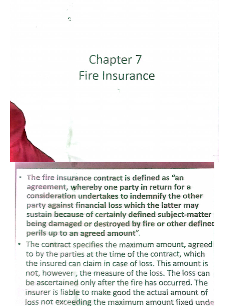 Ch7 Fire Insurance | PDF