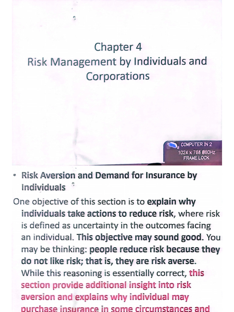 Ch4 Risk Management | PDF