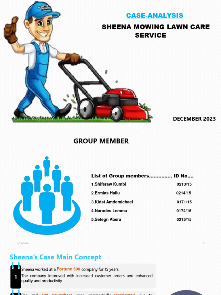 CASE-1 SHEENA January 24 2024 | PDF | Lawn | Lawn Mower