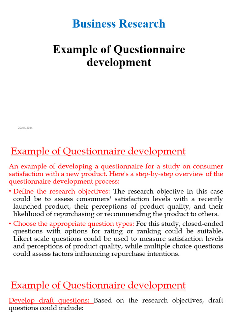 Questionnaire development | PDF | Questionnaire | Multiple Choice