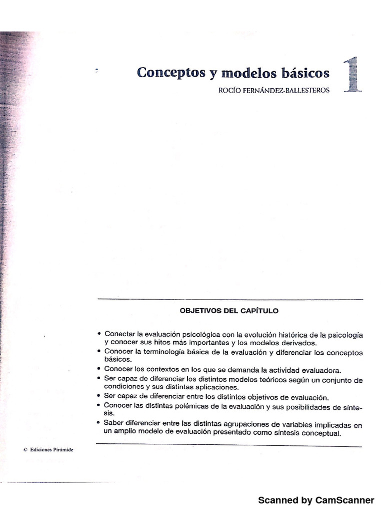 Fernández-Ballesteros 1. Conceptos modelos básicos (1) | PDF