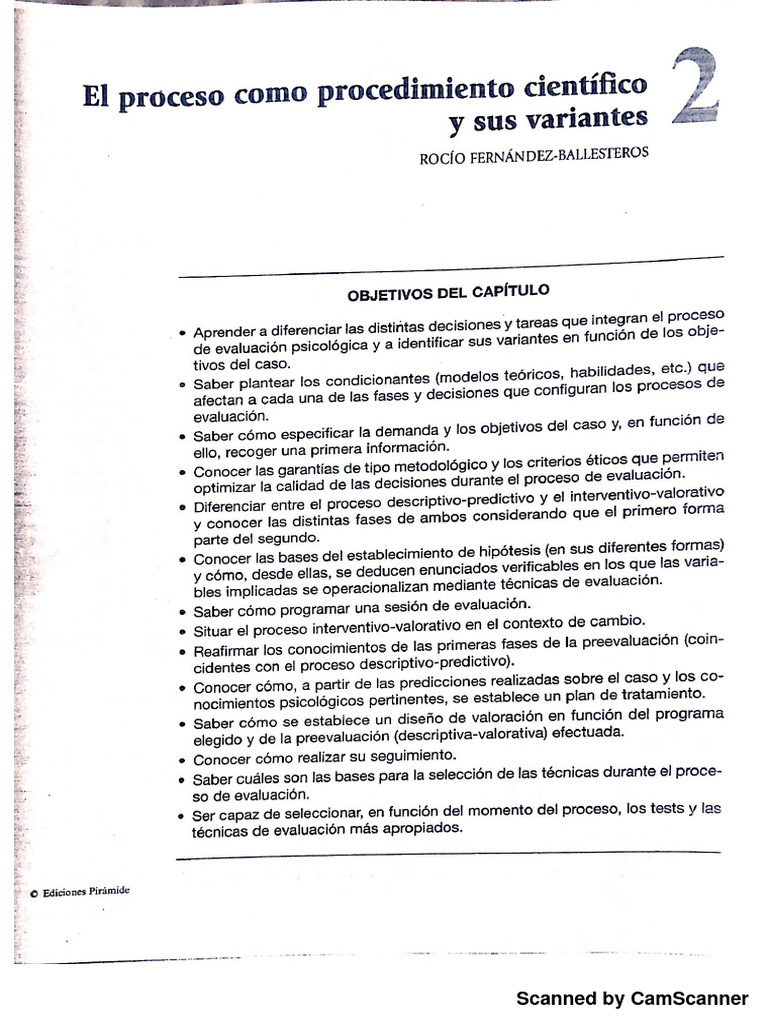 Fernández-Ballesteros 2. El Proceso Como Procedimiento Científico y Sus ...