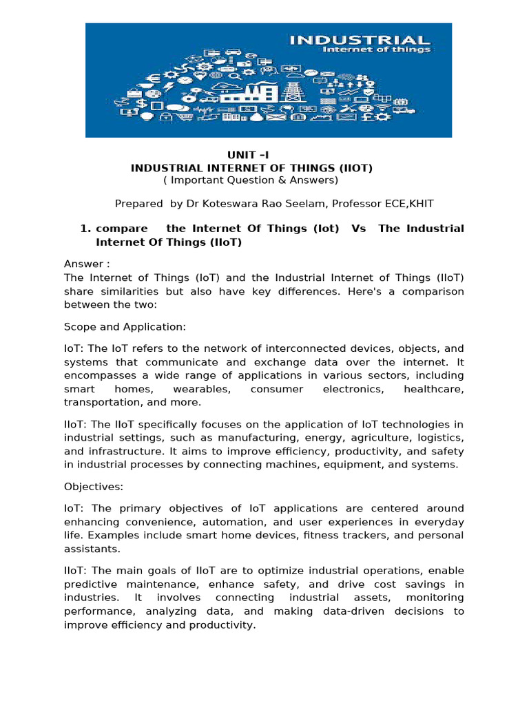 1 MID IIOT MATERIAL (PDF - Io) | PDF | Internet Of Things | Computer Network