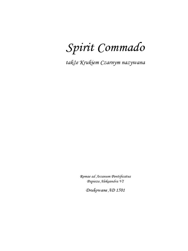 Czarny Kruk Spirit Commando | PDF