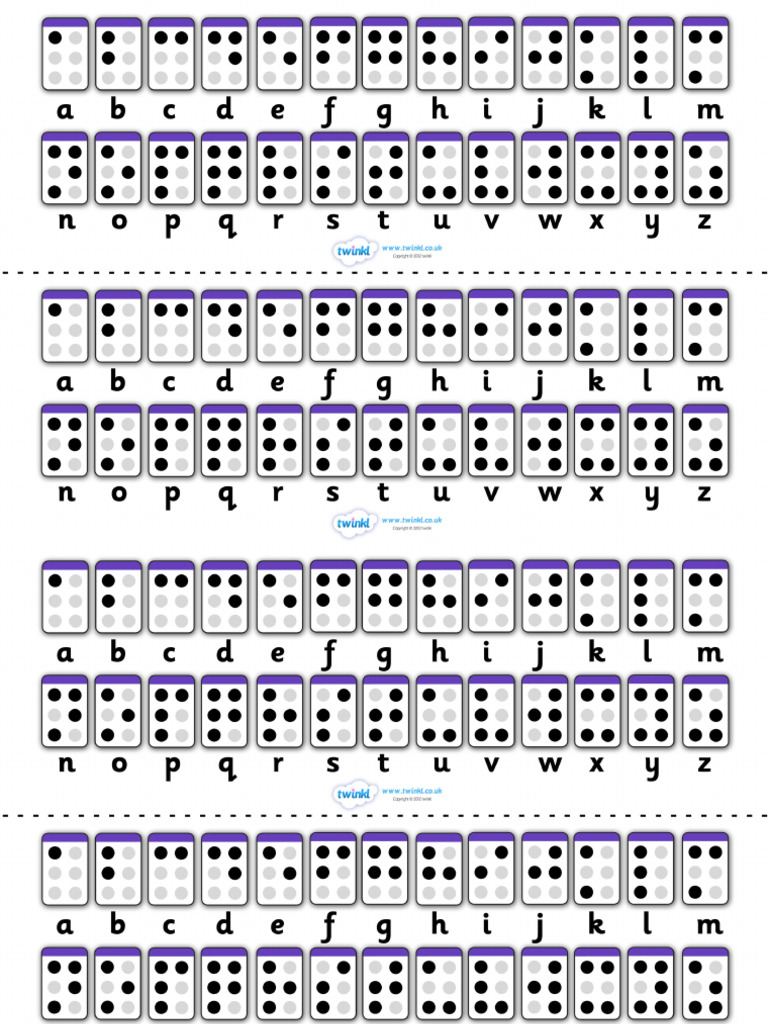 T T 4169 Braille Alphabet Strips | PDF